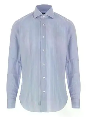 BARBA NAPOLI Striped Shirt - 02|blu